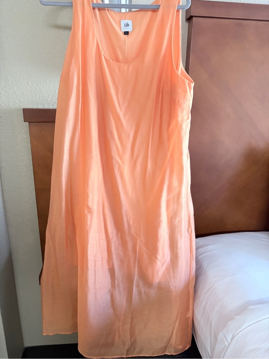 CAbi | Dresses | Cabi Peachorange Maxi Dress With Under Piece | Poshmark